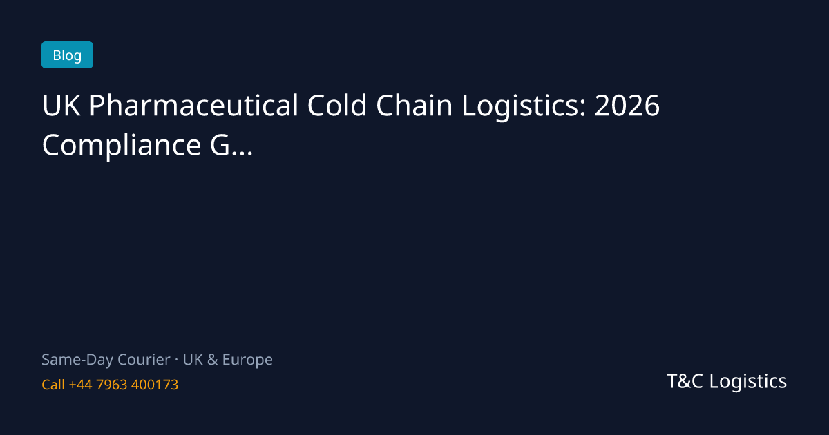 UK Pharmaceutical Cold Chain Logistics: 2026 Compliance G...